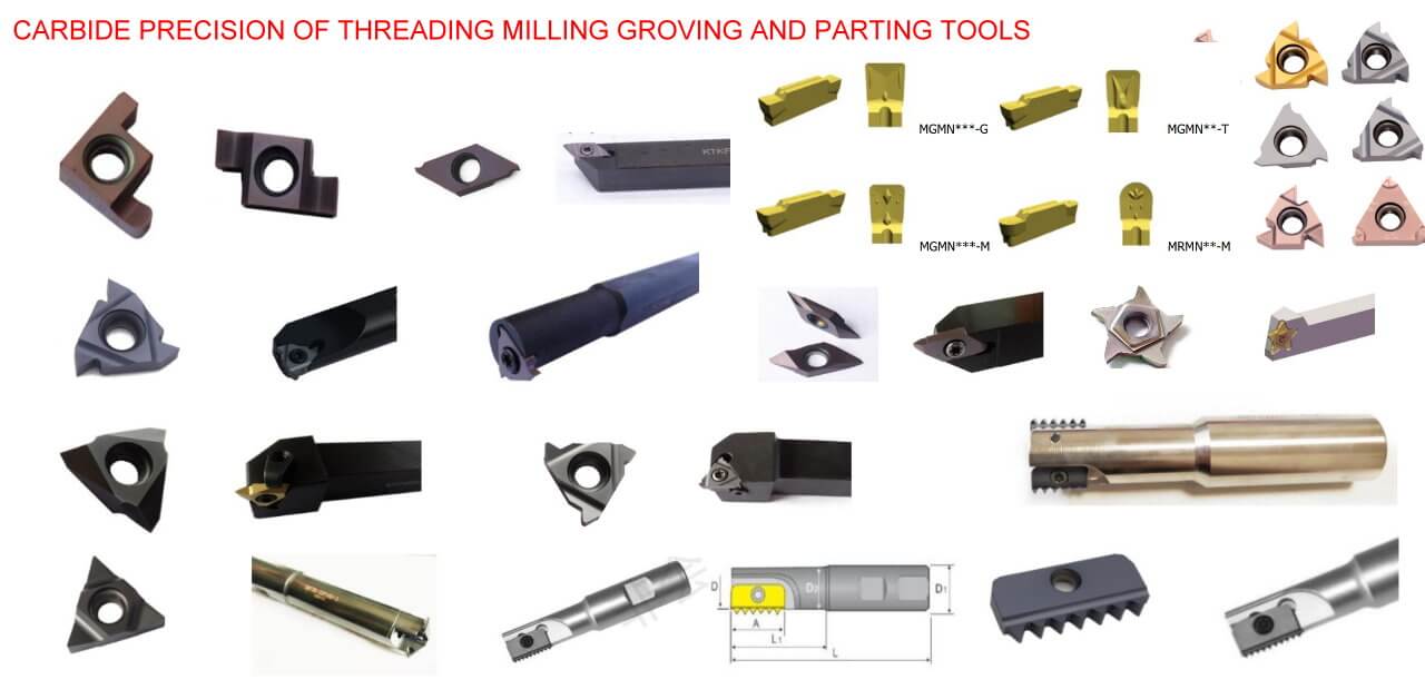 THREADING INSERTS CARBIDE PRECISION OF THREADING MILLING GROVING AND PARTING TOOLS - KTIA